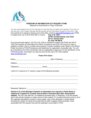 Fillable Online Sample FOIA Request LettersNational Freedom of ...How ...