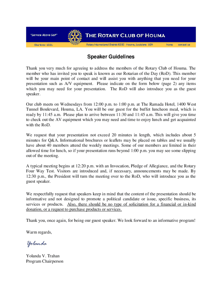 Confirmation Letter To Guest Preacher - Fill Online, Printable ...