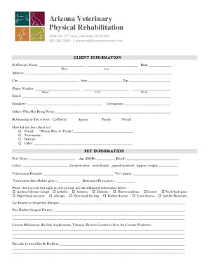 Fillable Online Rehab New Patient Form Fax Email Print - pdfFiller