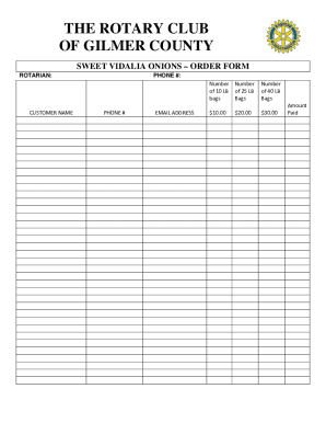 Fillable Online Onion Sales Order Form Fax Email Print - pdfFiller