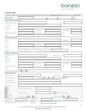Fillable Online Real Estate Referral Form - Fill Online, Printable ...
