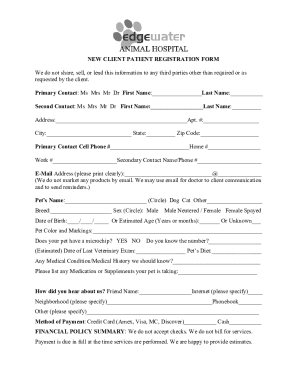 Fillable Online FREE 9+ Sample Patient Registration Forms in PDFExcel ...FREE 9+ Sample Patient ...