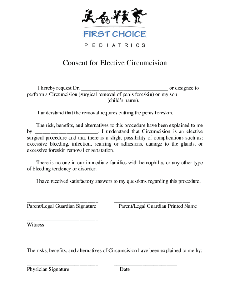 Fillable Online Authorization for Newborn Circumcision (English), #577103 Fax Email Print ...