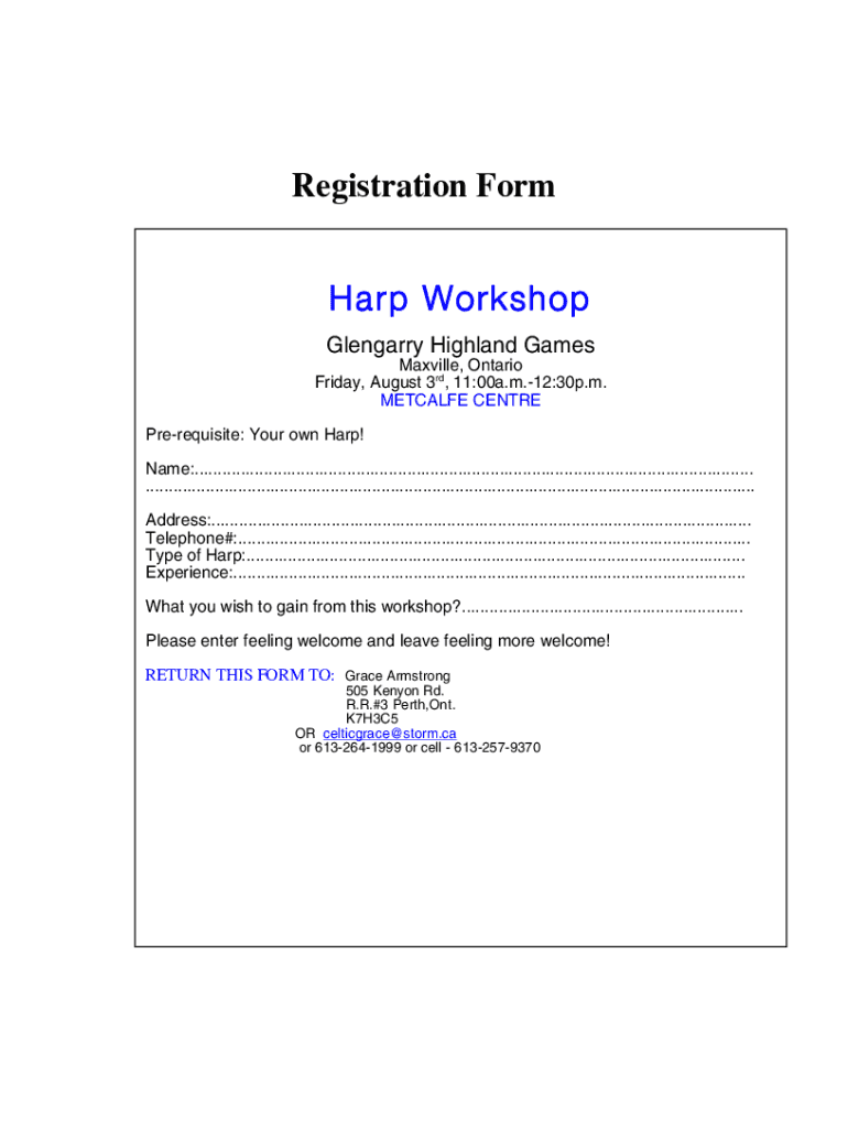 Fillable Online harp registration form Fax Email Print - pdfFiller