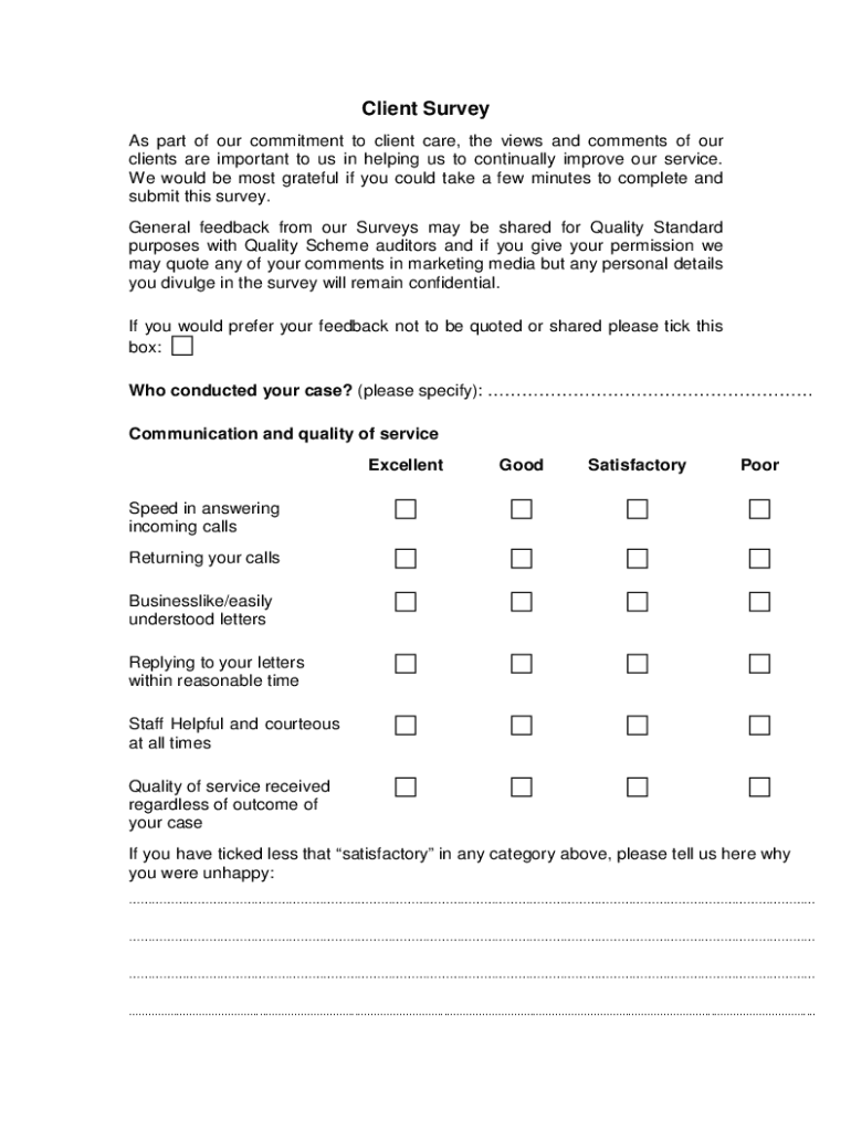 Fillable Online 10 short survey examples from leading brands - Customer ...