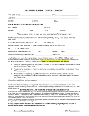 Fillable Online Informed Consent/Refusal - American Dental Association ...