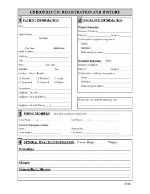Fillable Online Chiro Registration Form 10.18.pub Fax Email Print ...