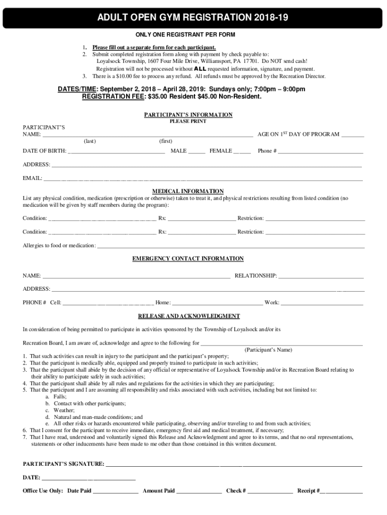 Fillable Online Class Registration Form - Fill Out and Sign Printable ...