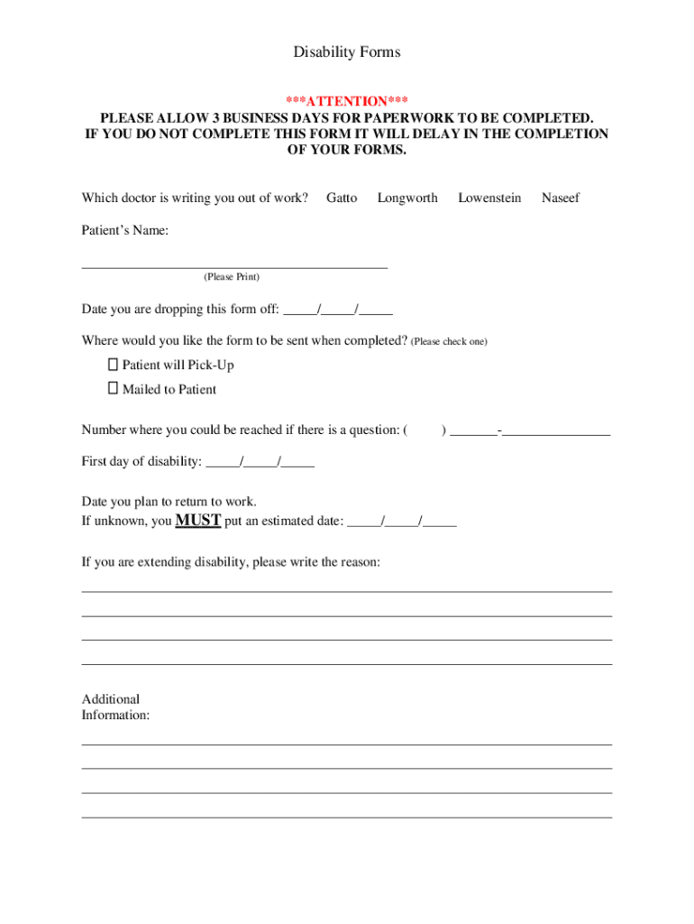 Fillable Online Tips for Completing Long-Term Disability Claims and ...