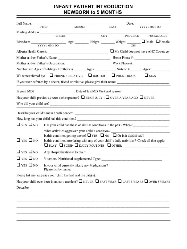 Fillable Online Infant Care Plan - Associate Degree Nursing Patient ...