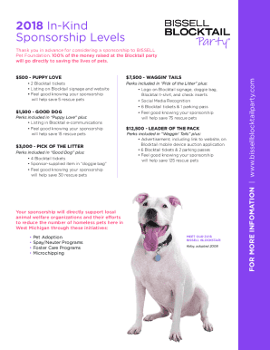 Fillable Online Sponsorship Levels Lead Dog Fax Email Print - pdfFiller