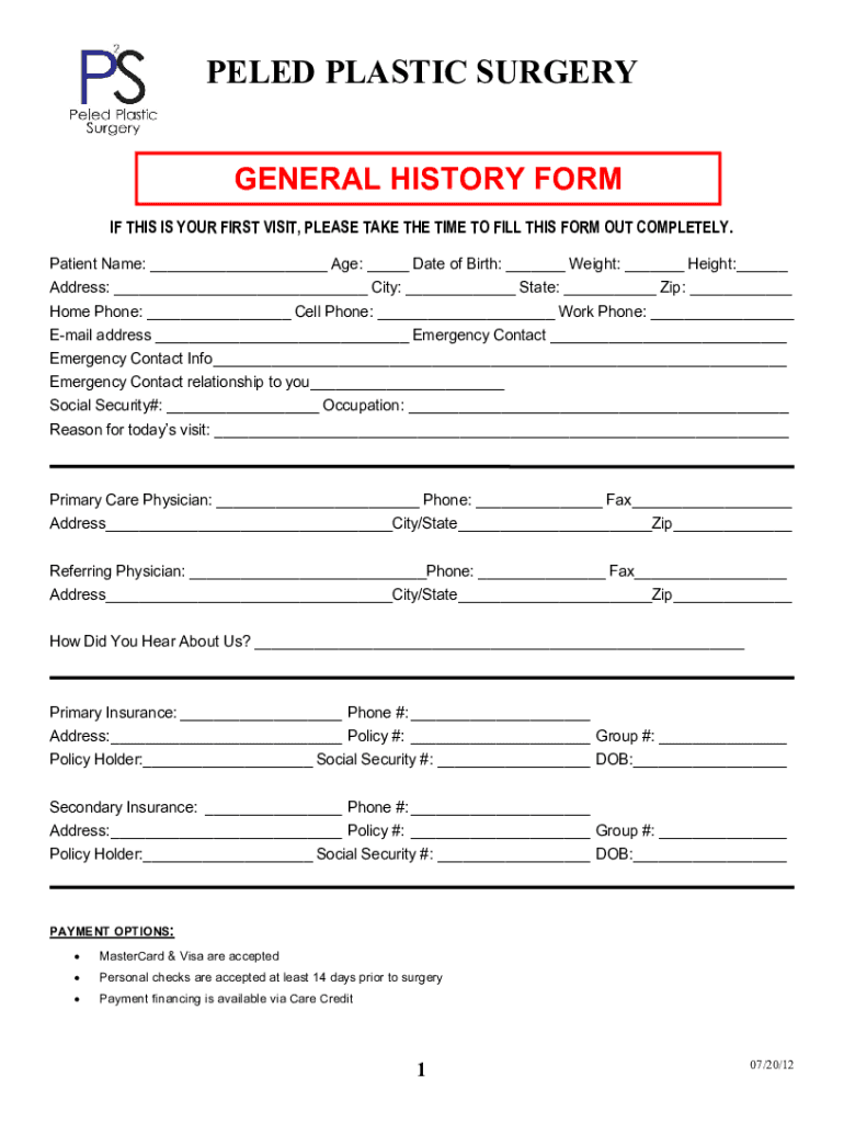 Fillable Online Plastic Surgery Forms Des MoinesPatient Forms Iowa Fax ...