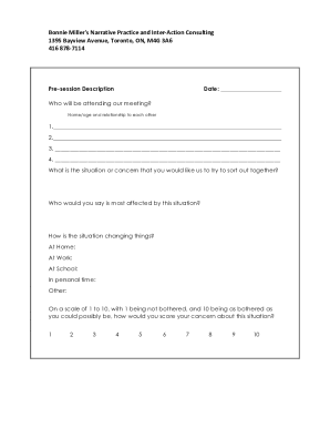 Fillable Online Pre-session intake form.docx Fax Email Print - pdfFiller