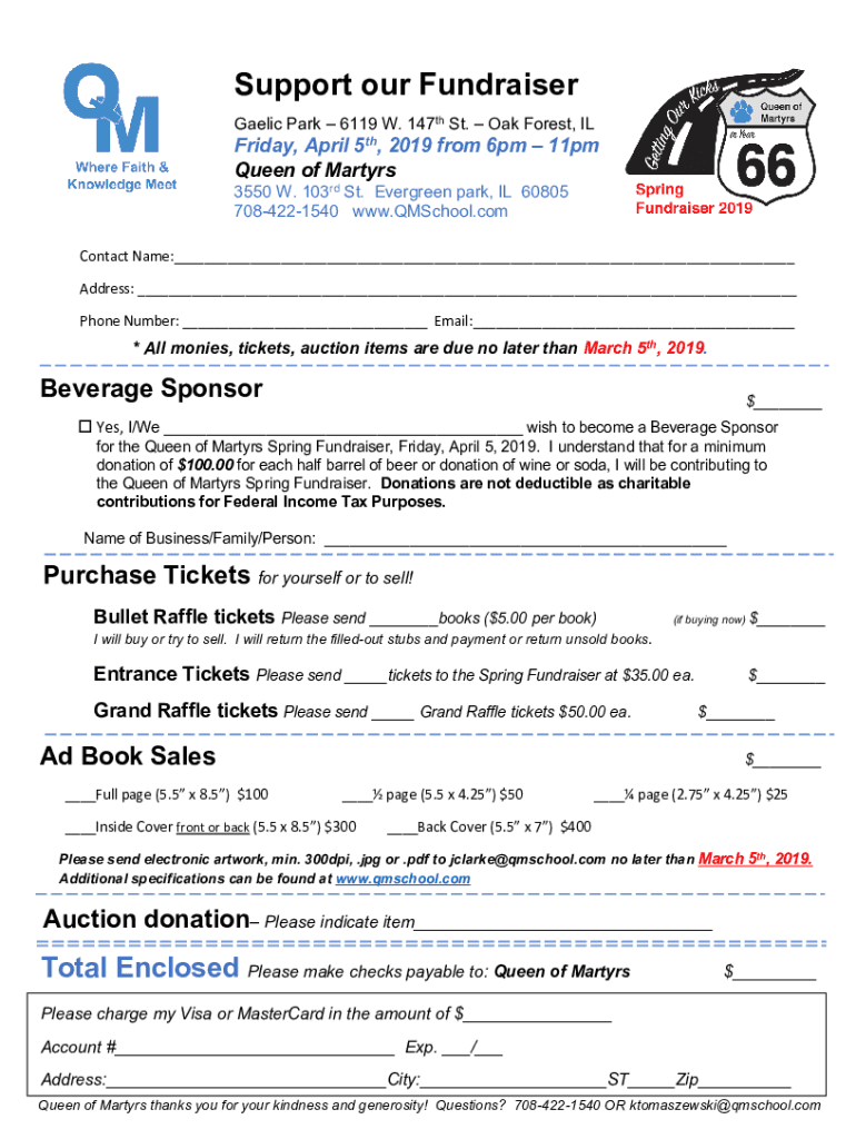 Fillable Online Support our Fundraiser Fax Email Print - pdfFiller