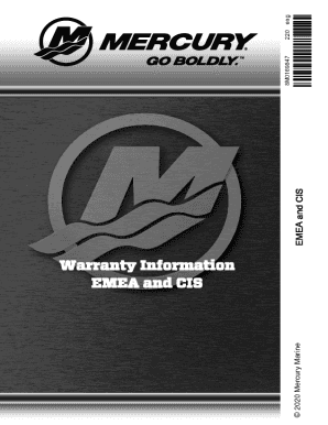 Fillable Online Warranty Coverage and Mercury Product ProtectionMercury ...