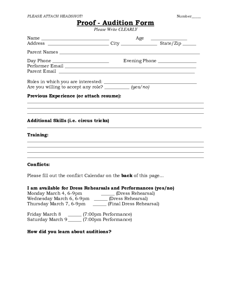 Fillable Online 13 Do's and Don'ts of Actor Casting Call Submissions ...