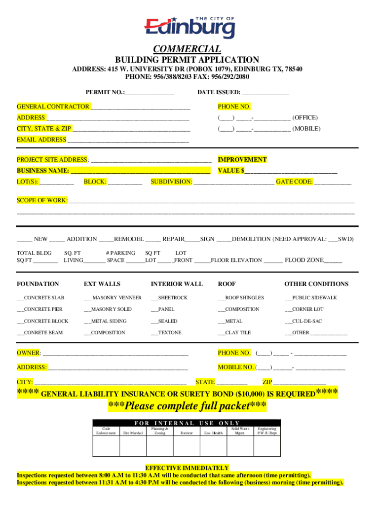 Fillable Online Building Permit Application - City of Morgan Hill - CA.gov Fax Email Print ...