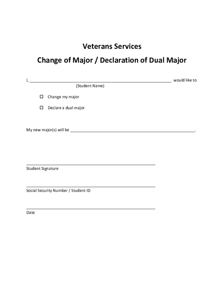 Fillable Online Veteran and Dependent Declaration of Semester Benefits ...