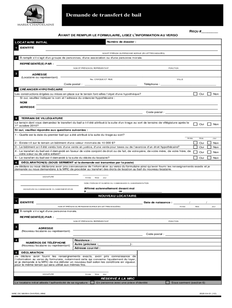 Remplissable En Ligne Fillable Online formulaire pour faire une demande ...