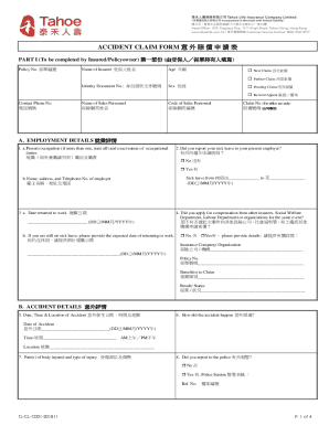 Fillable Online Accident Claim Form - Fax Email Print - pdfFiller