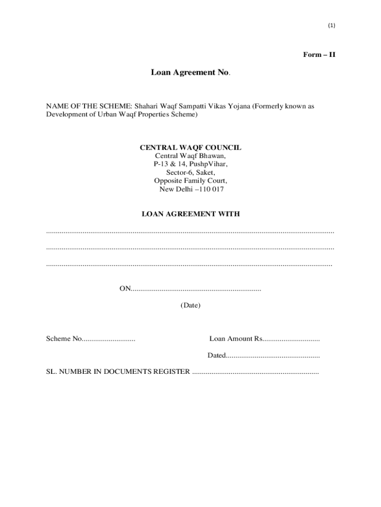 Fillable Online Form-2 - Loan Agreement Fax Email Print - pdfFiller