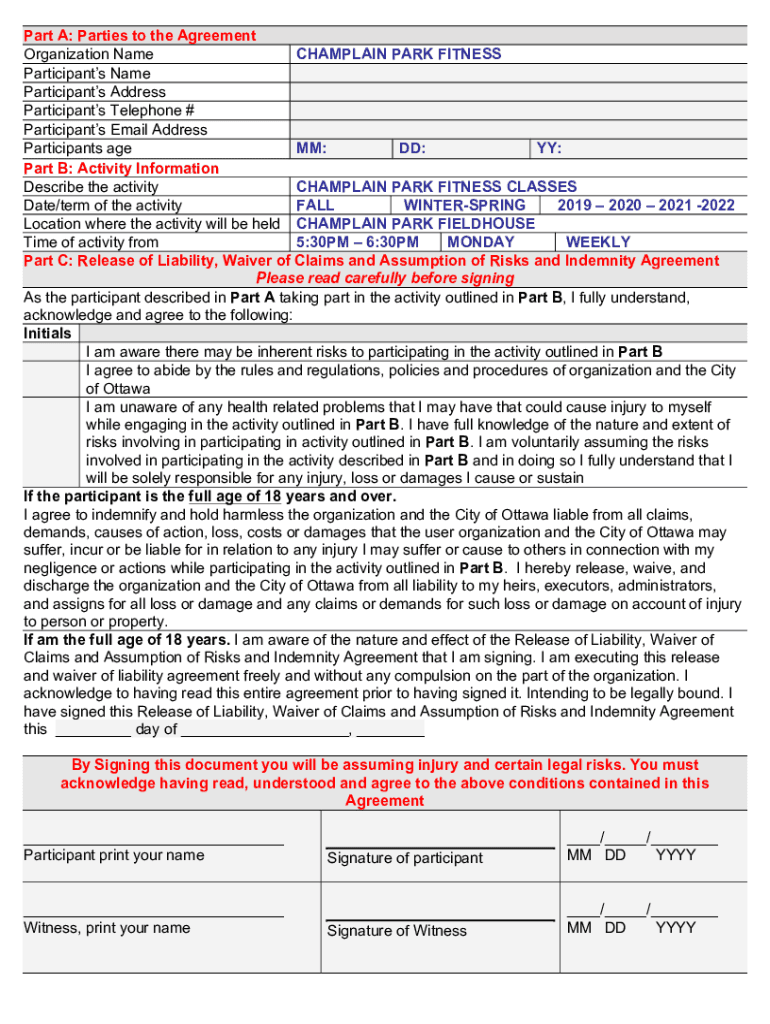 Fillable Online fitness-liability-waiver-form.doc Fax Email Print ...