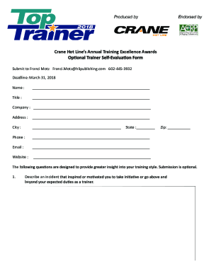 Fillable Online Industrys Best Trainers Lead the ... - Top Trainer ...