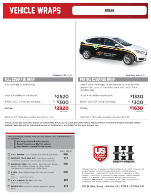 Fillable Online Wrap Cost - Vehicle Wraps and Fleet Graphics - Ads On ...