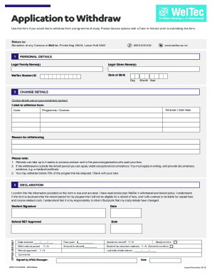 Fillable Online College Admission Withdrawal Letter Sample ...