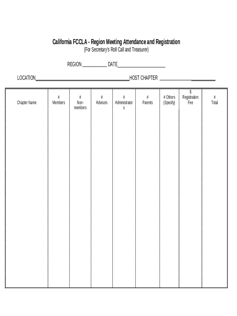 CA FCCLA :: s and Documents Doc Template | pdfFiller
