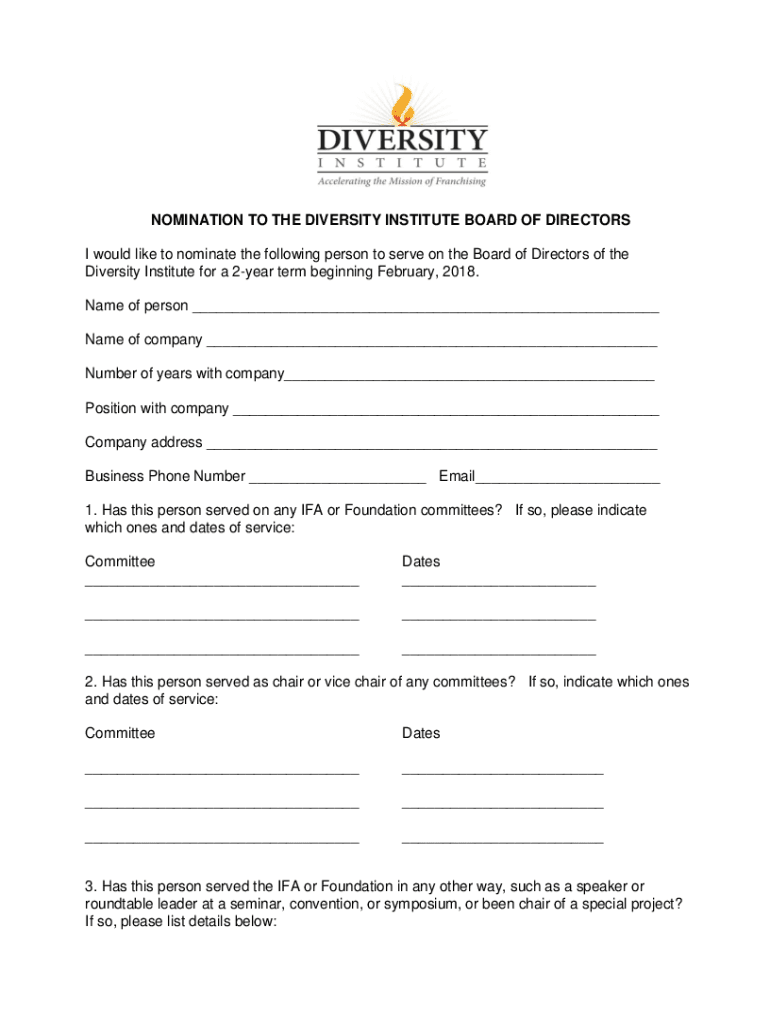 Fillable Online CRITERIA FOR SELECTION OF CANDIDATES FOR MEMBERSHIP ON ...