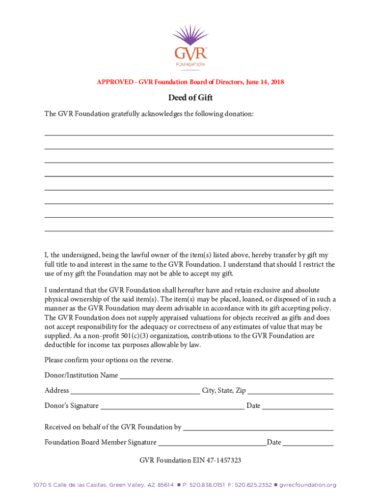 Fillable Online IN MY VIEW: Facts, history on the GVR FoundationOpinion ...