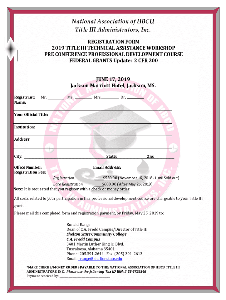 Fillable Online Title III Part B, Strengthening Historically Black ...