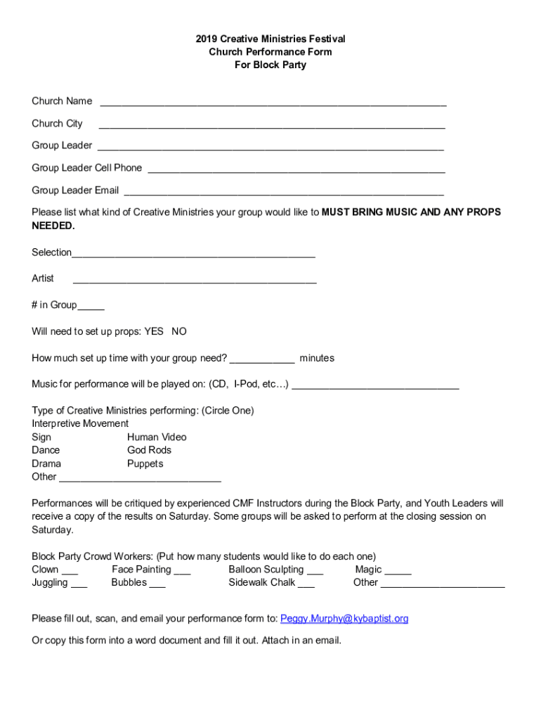 Fillable Online Possible Items to Include in a Church Staff Evaluation ...