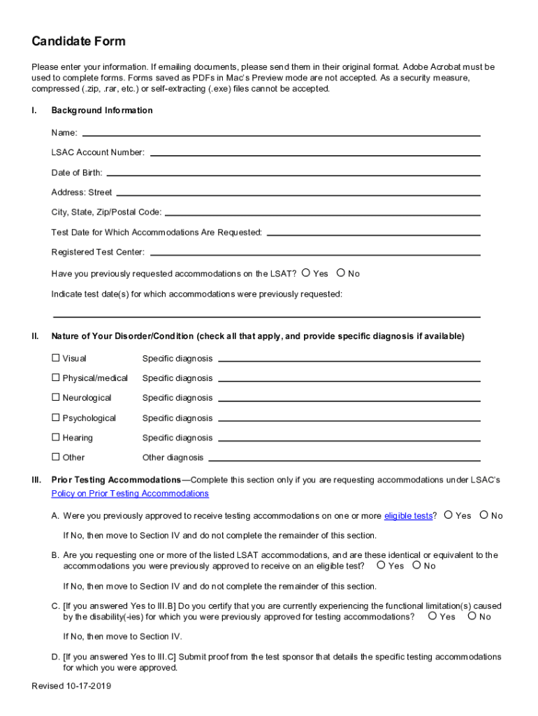 Fillable Online 10+ Candidate Information Form Templates in PDFDOCFree ...