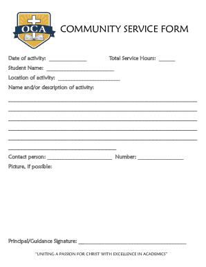 Fillable Online GRANITE FALLS HIGH SCHOOL COMMUNITY SERVICE FORM Fax ...