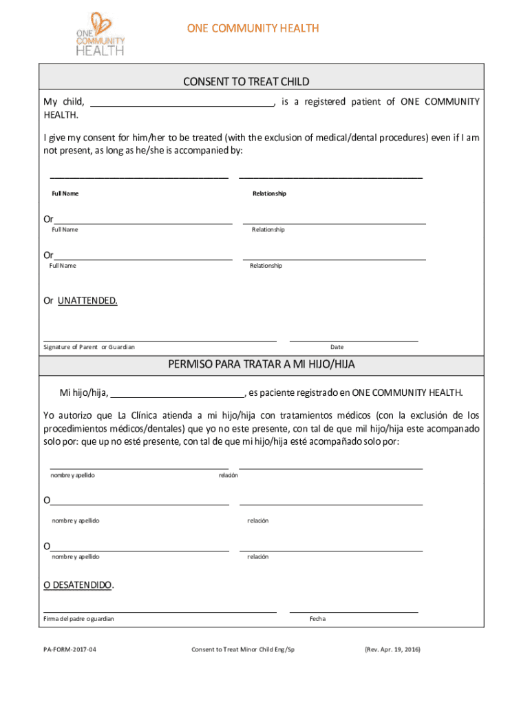 Fillable Online HIPAA Facts: Parent and Minor Rights Provided by the ...