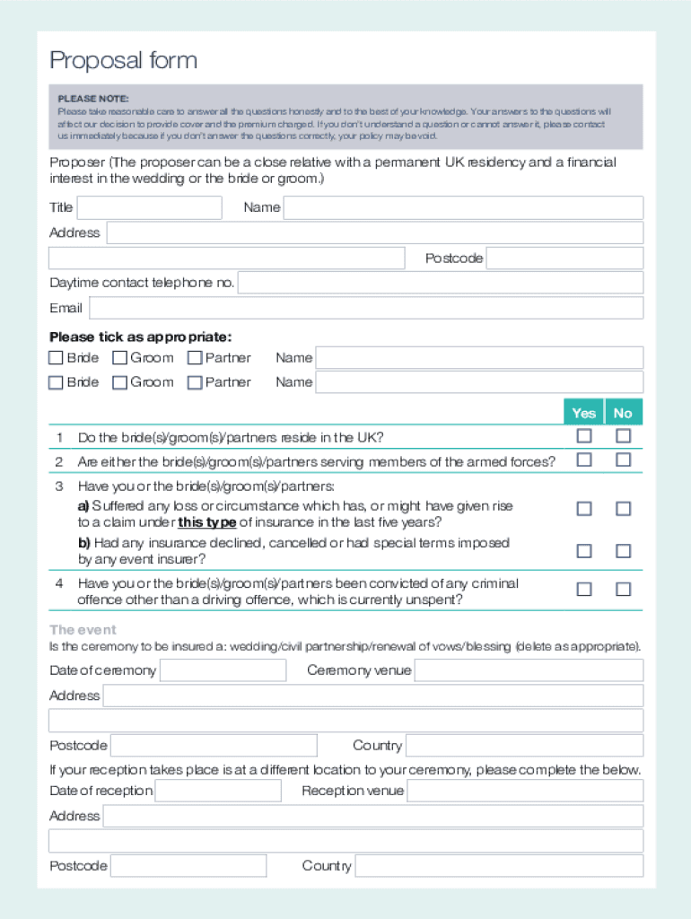 Fillable Online Wedding Insurance: Everything You Need to Know - The ...