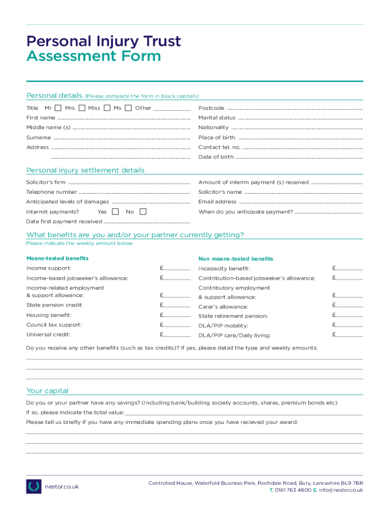 Fillable Online Personal Injury Forms and AgreementsUS Legal Forms Fax ...