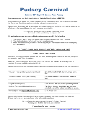 Fillable Online 2019-Stall-Application-Form Fax Email Print - pdfFiller