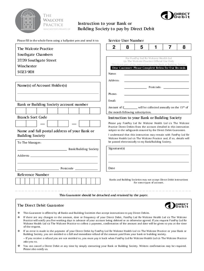 Fillable Online The Walcote Practice Fax Email Print - pdfFiller