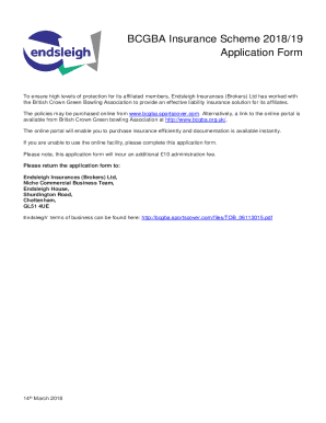 Fillable Online 2019 BCGBA application form - British Crown Green ...