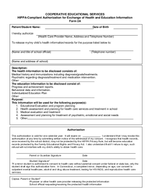 Fillable Online Sample Authorization Form for Schools - CT.gov Fax ...