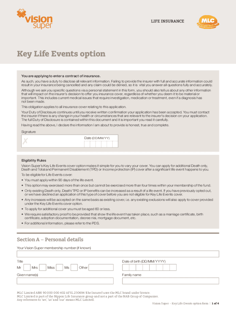 Fillable Online ReferenceQualifying Life Events: What Are They ...