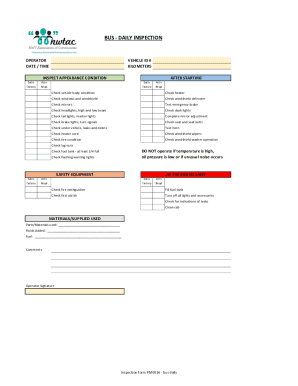 Fillable Online School Bus Pre-Trip Inspection: Top 3 Checklists Free ...