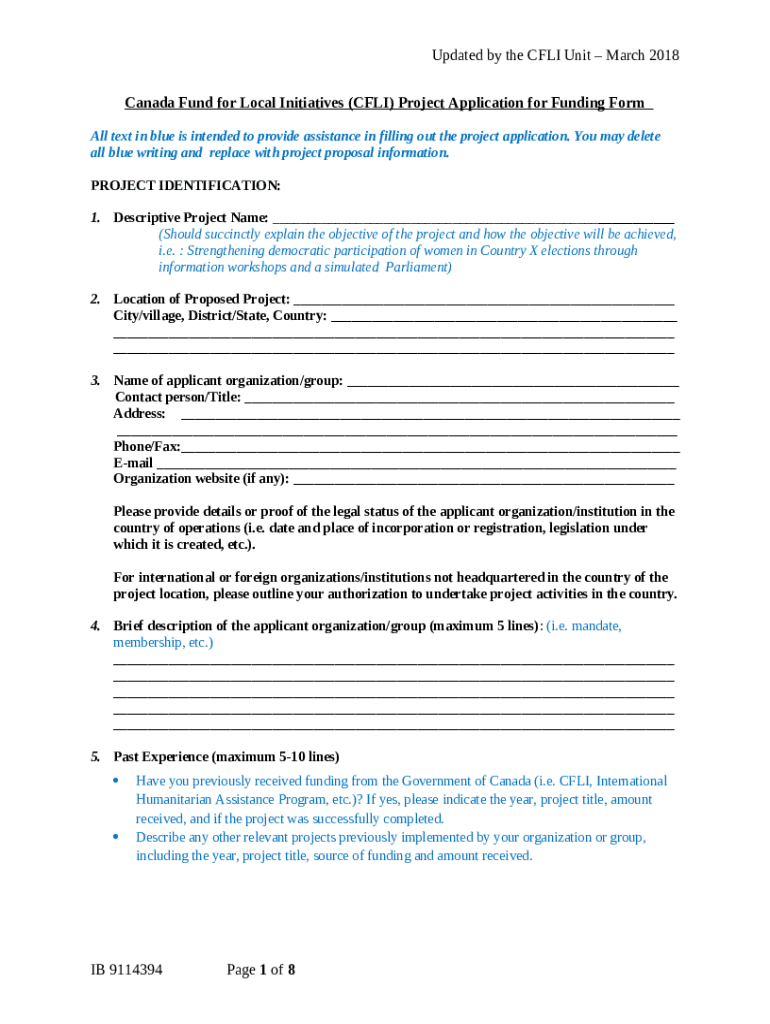 Canada Fund for Local Initiatives (CFLI) - Canada's International Doc ...