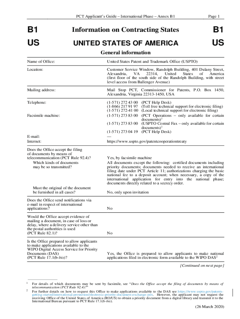 Fillable Online PCT Chapter I forms & informationUSPTO - United States ...