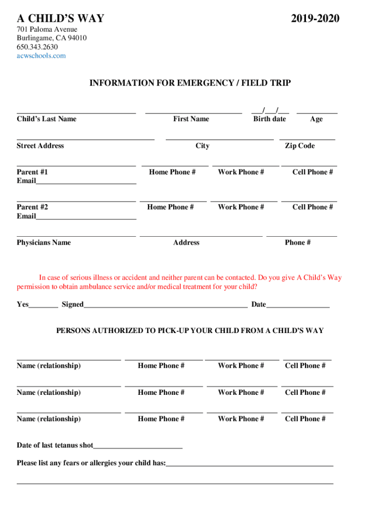 Fillable Online Field trips: A high school hidden gemThe Burlingame B ...