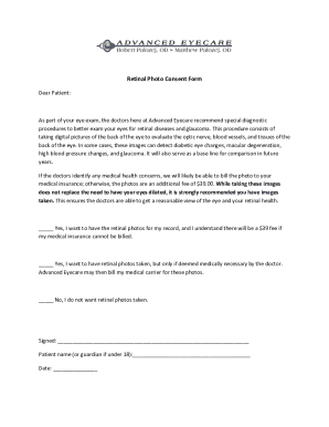 Fillable Online Photo Consent Form For OCT Eye Exam At Bowers Optometry ...