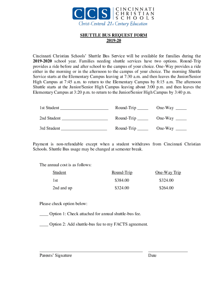 Fillable Online Fillable Online SHUTTLE BUS PASS REQUEST FORM ...